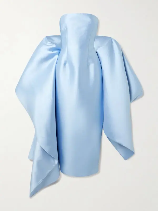 Solace London Renee Cape-effect Satin Midi Dress
