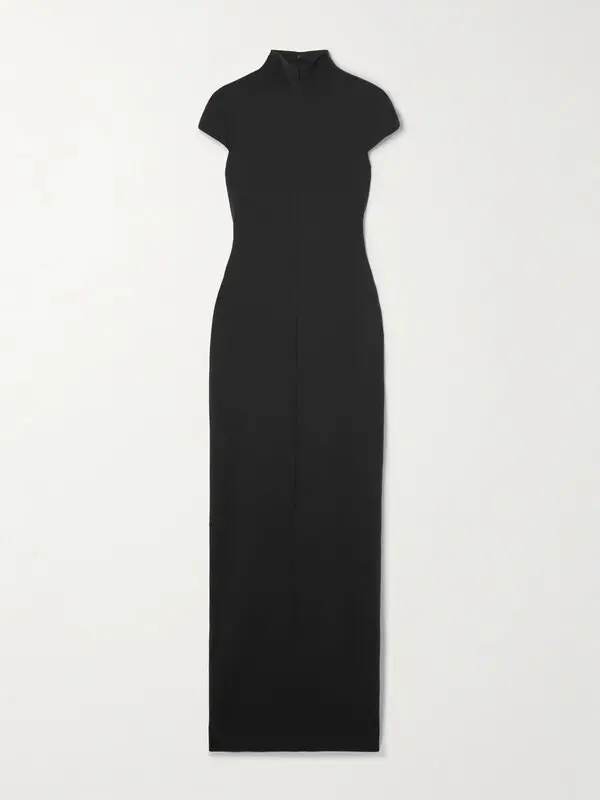Solace London Lang Stretch-crepe Gown - Black