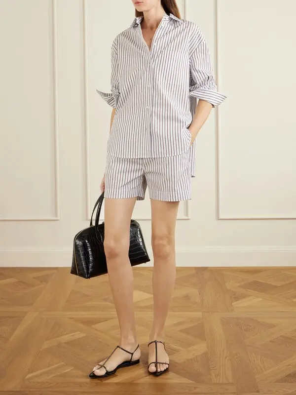 Loulou De Saison Maud Striped Cotton-poplin Shirt - Multi