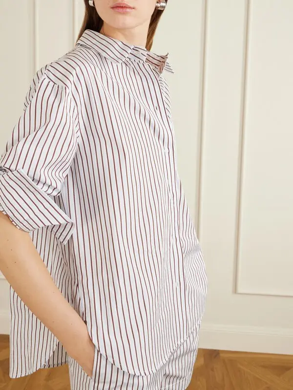 Loulou De Saison Maud Striped Cotton-poplin Shirt - Multi
