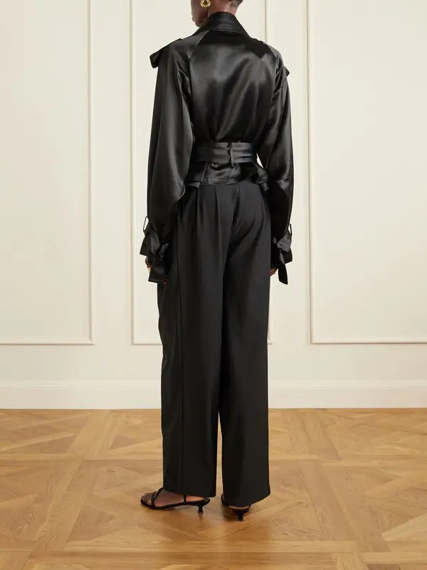 THE FRANKIE SHOP Simona Belted Jacket - Black
