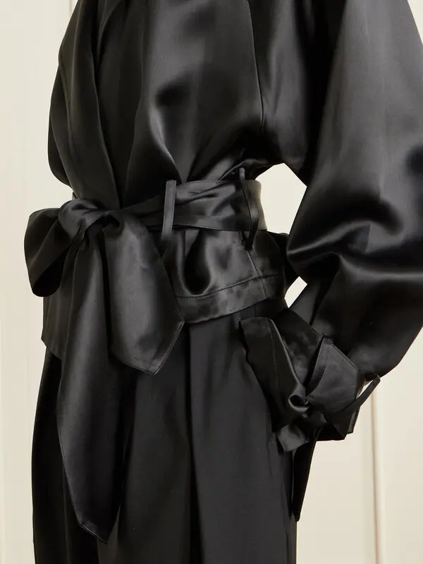 THE FRANKIE SHOP Simona Belted Jacket - Black