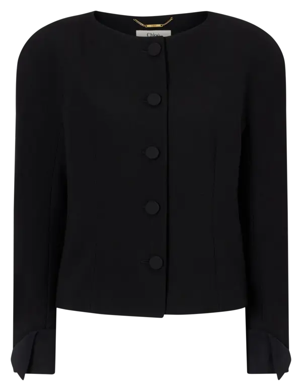 Chloé Wool-crepe Jacket - Black