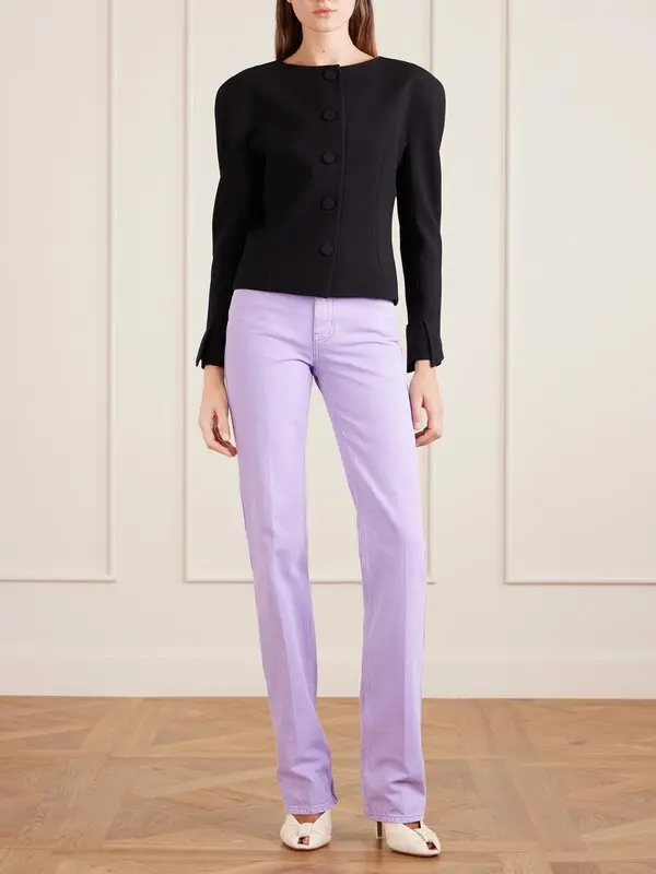Chloé Wool-crepe Jacket - Black