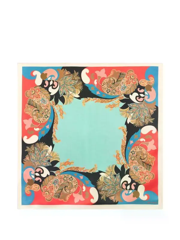 Etro Floral Paisley Scarf - Blue