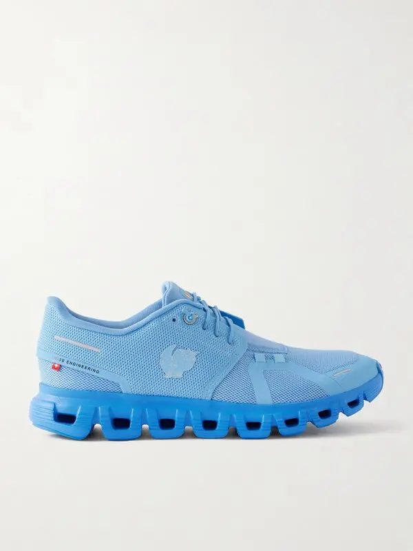 On Sky High Farm Cloud 6 Rubber-trimmed Mesh Sneakers - Blue
