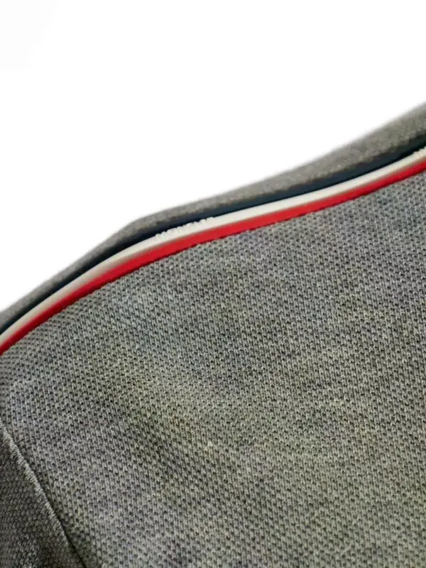 Moncler Stripe-detail Polo Shirt - Grey