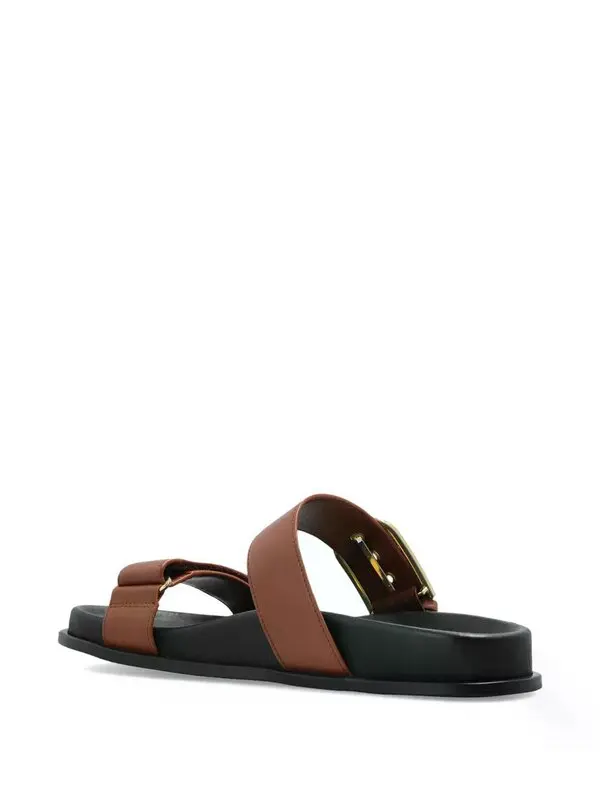 Furla Solea Buckled-strap Flat Sandals - Brown