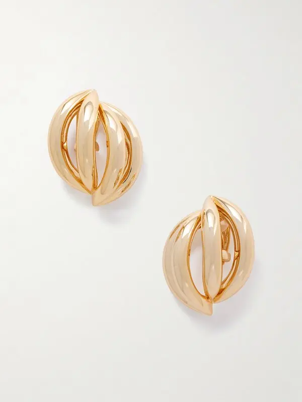 JENNIFER FISHER Abstract Line -plated Clip Earrings - Gold