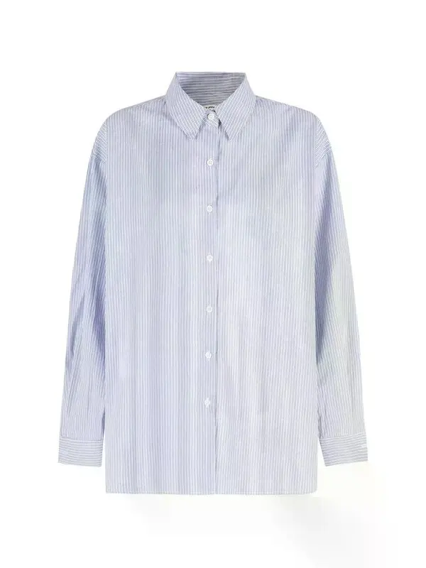 LA PISCINE Button-up Striped Shirt
