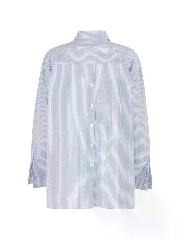 LA PISCINE Button-up Striped Shirt