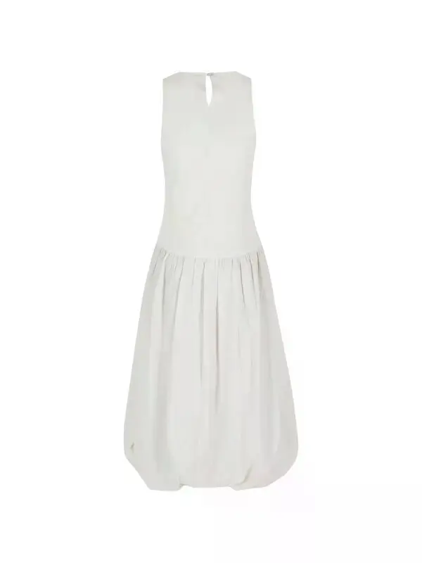 LA PISCINE Sleeveless Gathered Dress
