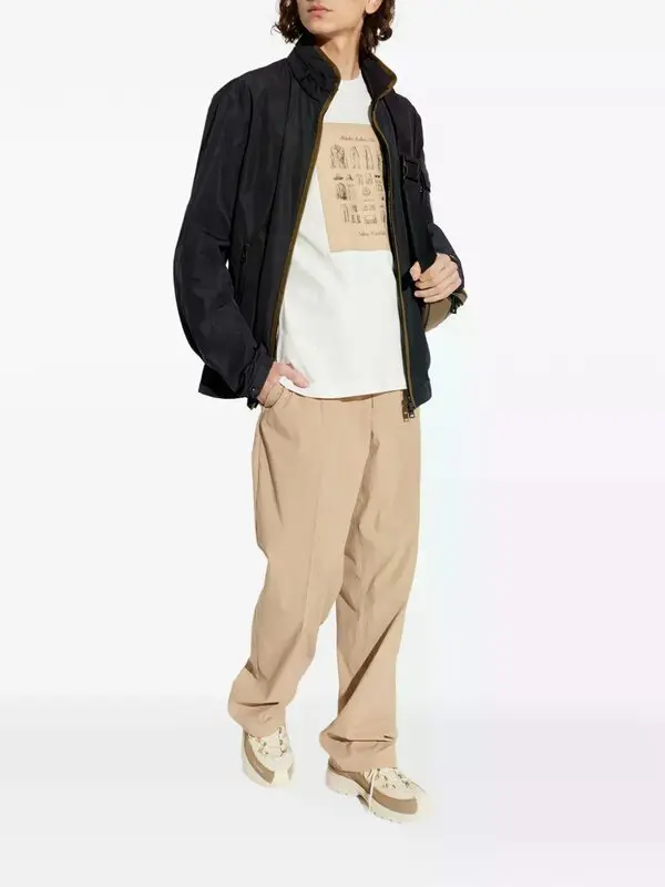 Moncler Jacket With Zip And Chest Pocket - Black