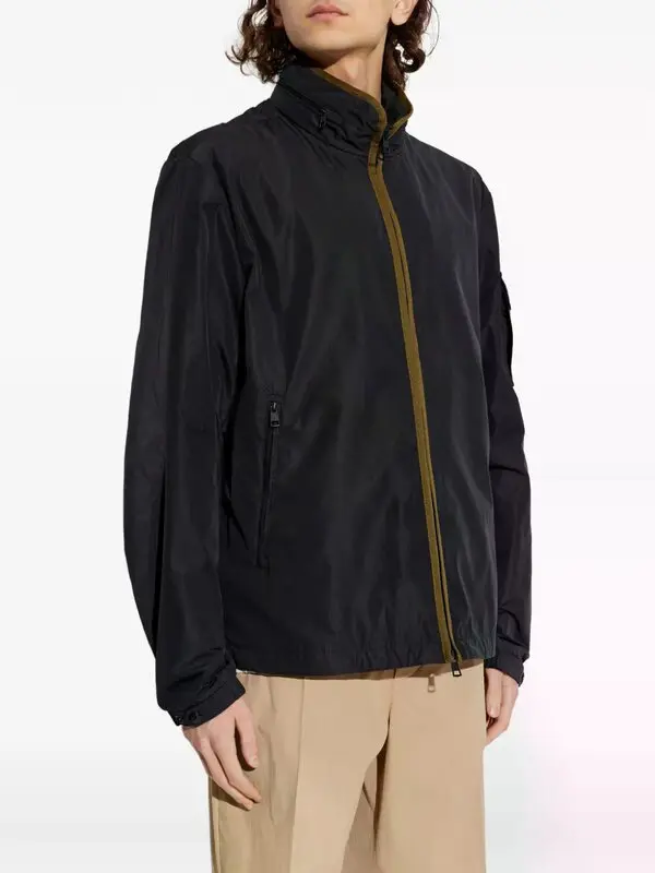 Moncler Jacket With Zip And Chest Pocket - Black