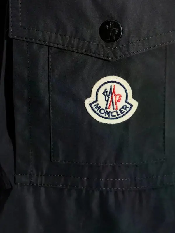 Moncler Jacket With Zip And Chest Pocket - Black