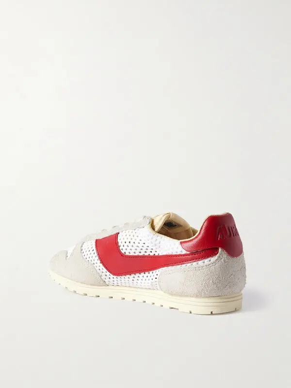 AUTRY Windspin Suede And Leather Sneakers - White