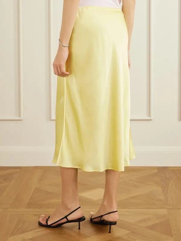 JIL SANDER Satin Midi Skirt