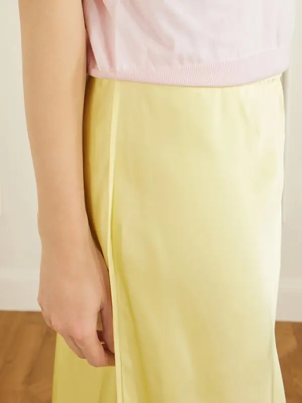 JIL SANDER Satin Midi Skirt