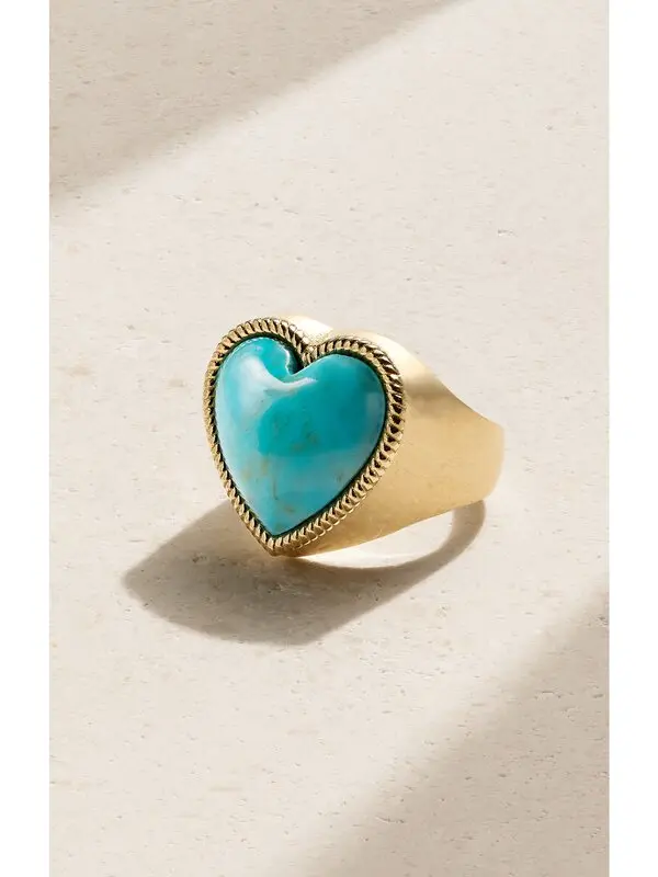 Established 18-karat Turquoise Ring - Gold