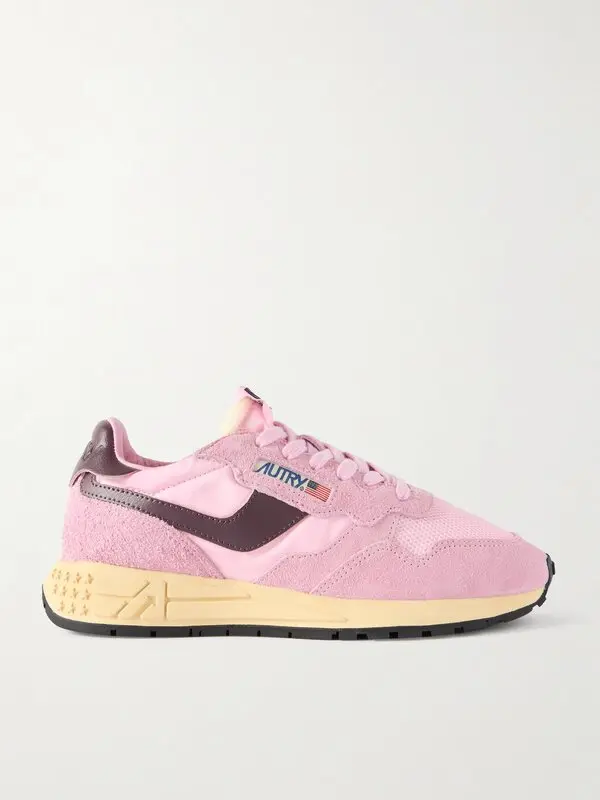 AUTRY Reelwind Leather-trimmed Sneakers - Pink