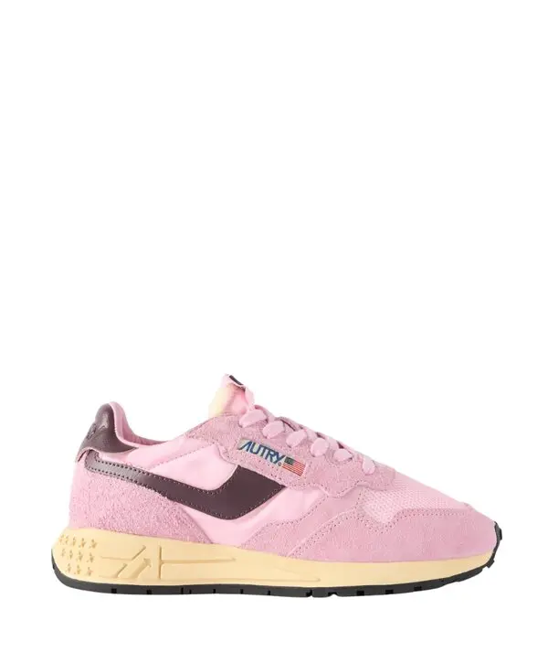 AUTRY Reelwind Leather-trimmed Sneakers - Pink