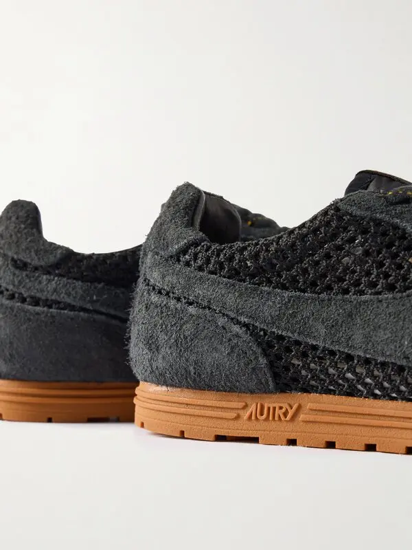 AUTRY Windspin Suede-trimmed Mesh Sneakers - Black