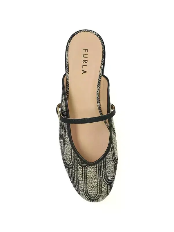 Furla Patterned Strap Mules - Neutrals