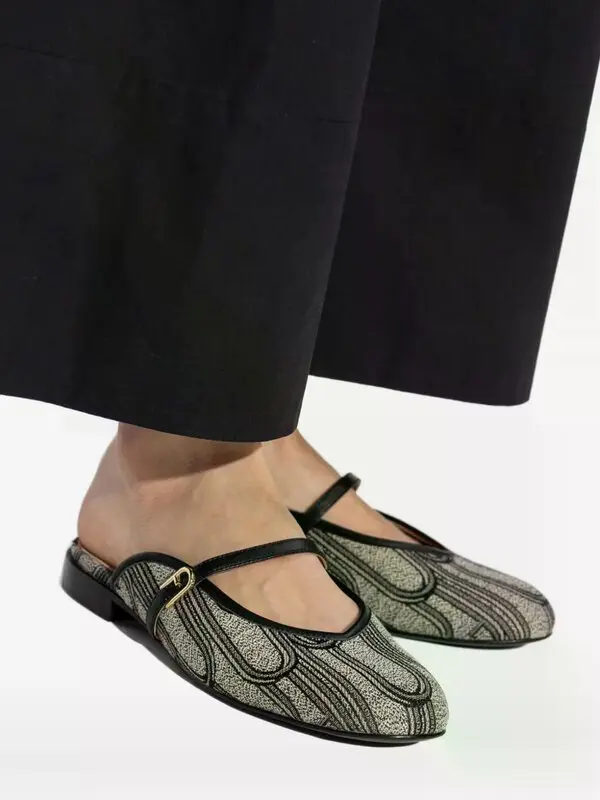 Furla Patterned Strap Mules - Neutrals