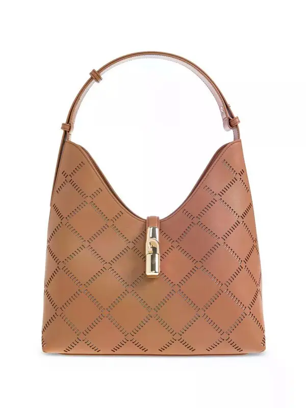 Furla Medium Goccia Laser-cut Shoulder Bag - Brown