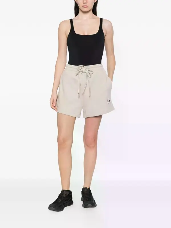 Adidas By Stella McCartney Drawstring-fastening Shorts - Neutrals