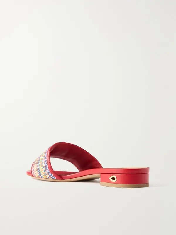 Jennifer Chamandi Andrea Woven And Leather Slides