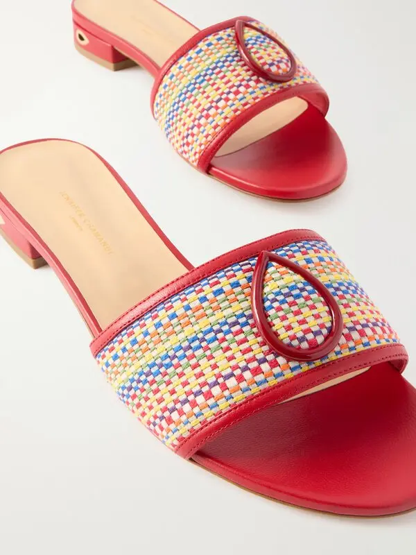 Jennifer Chamandi Andrea Woven And Leather Slides