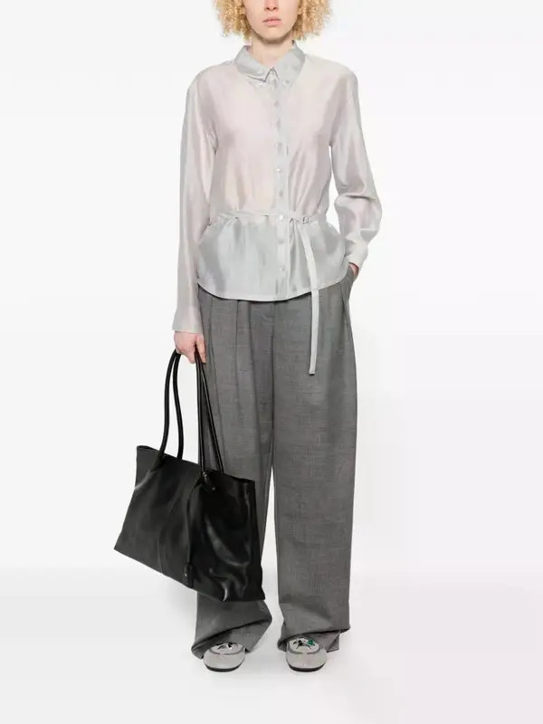 LOW CLASSIC Tie-waist Shirt - Grey