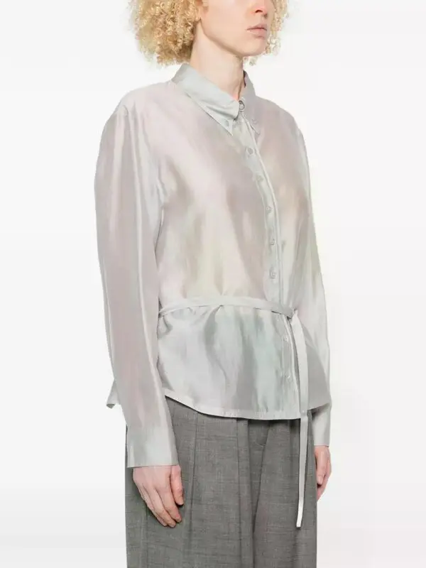 LOW CLASSIC Tie-waist Shirt - Grey