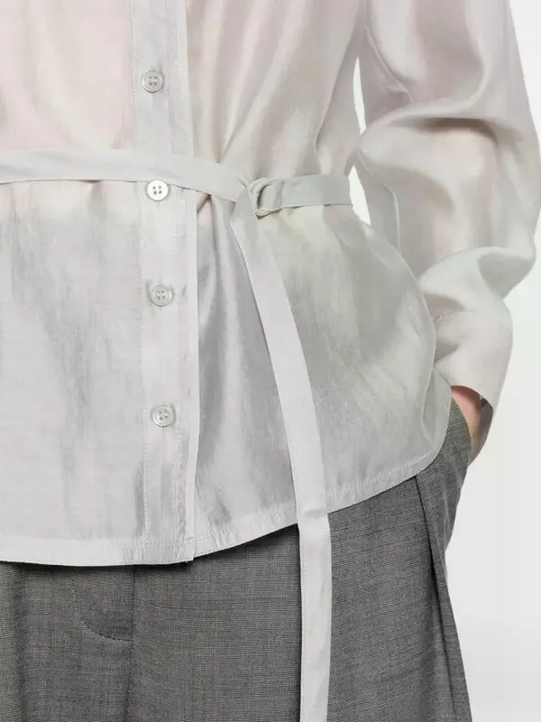 LOW CLASSIC Tie-waist Shirt - Grey