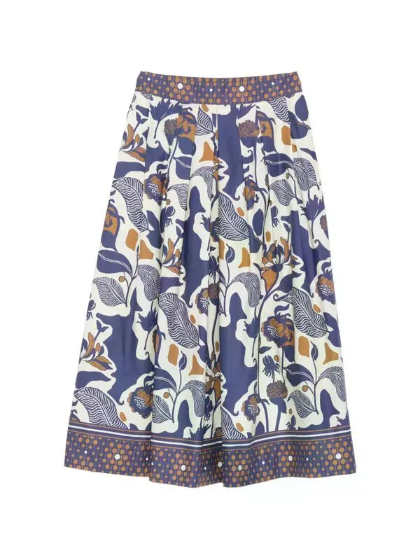 CLIPS Floral-print Midi Skirt