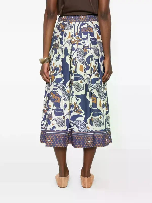 CLIPS Floral-print Midi Skirt
