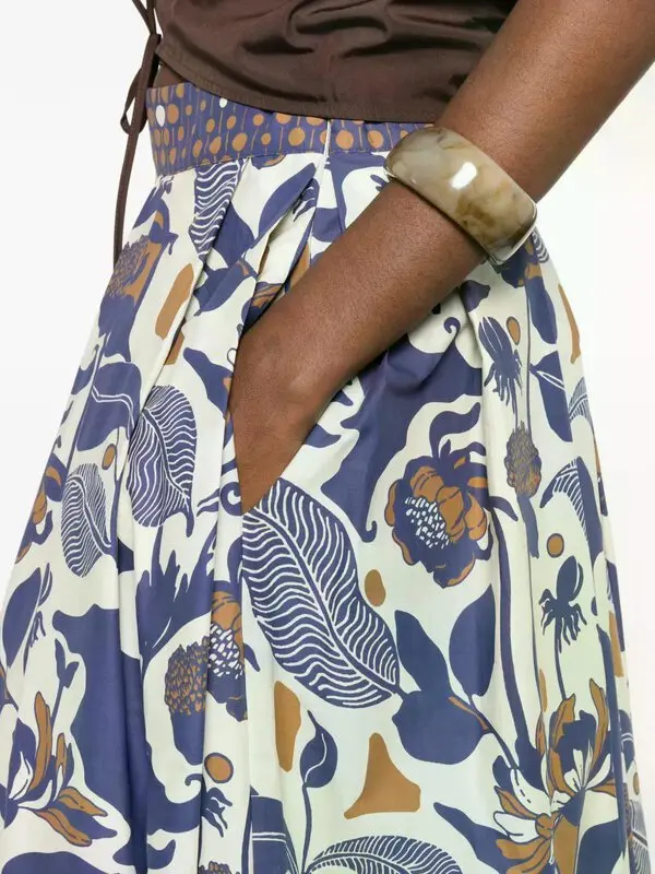 CLIPS Floral-print Midi Skirt