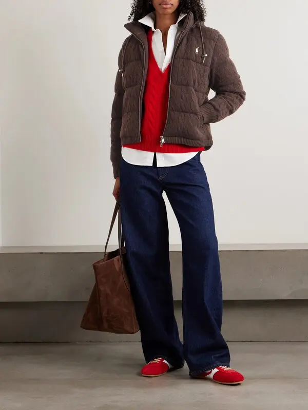 Polo Ralph Lauren Hooded Quilted Coat - Brown