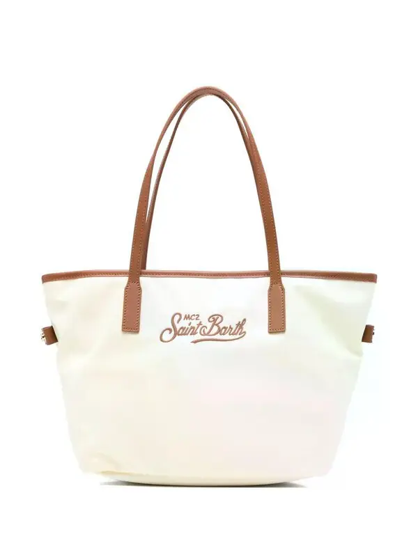 MC2 SAINT BARTH Embroidered-logo Tote - Yellow