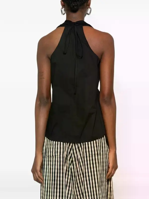 PSOPHIA Floral Halterneck Top - Black