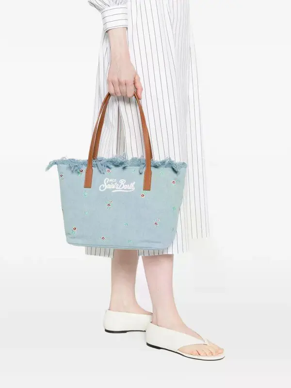 MC2 SAINT BARTH Medium Embroidered Tote - Blue
