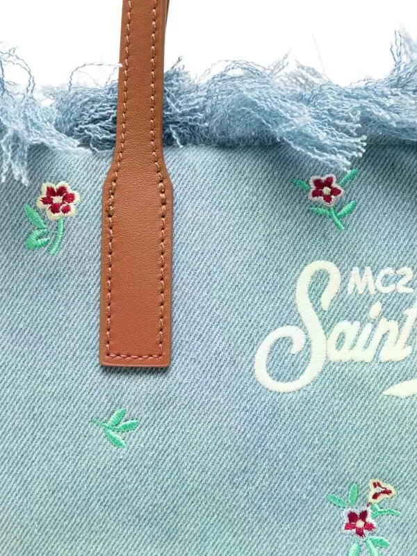 MC2 SAINT BARTH Medium Embroidered Tote - Blue
