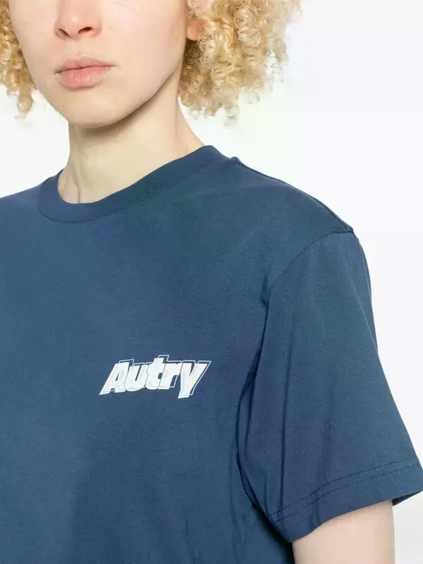 AUTRY Logo-print T-shirt - Blue