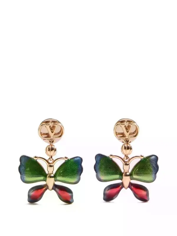 Valentino Garavani Vouloirvoler Metal And Enamel Earrings - Gold