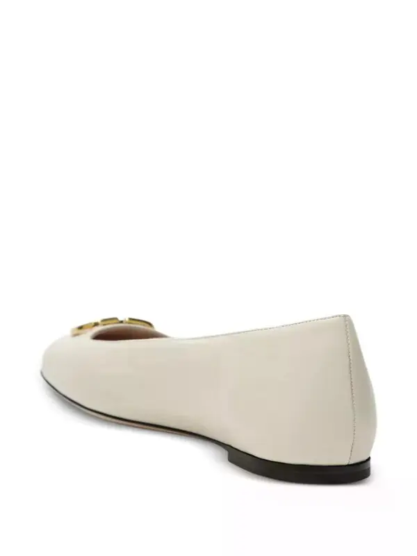 Valentino Garavani Vlogo Signature Leather Ballet Flats - Neutrals