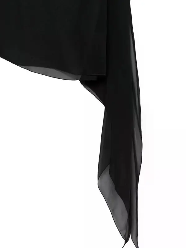 Antonelli Firenze Melone Asymmetrical Poncho - Black