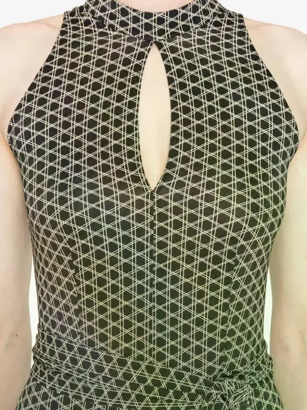 SIYU Geometric-print Jumpsuit - Black