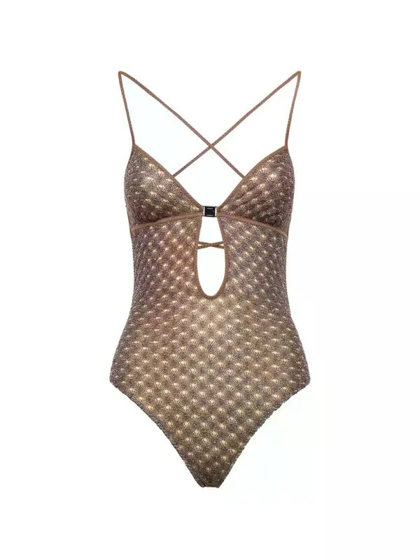 Missoni Cut-out One Piece Swimsuit - Brown