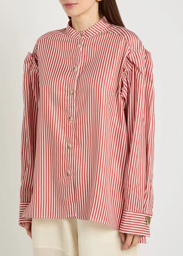 AKYN Kaia Striped Lyocell Shirt